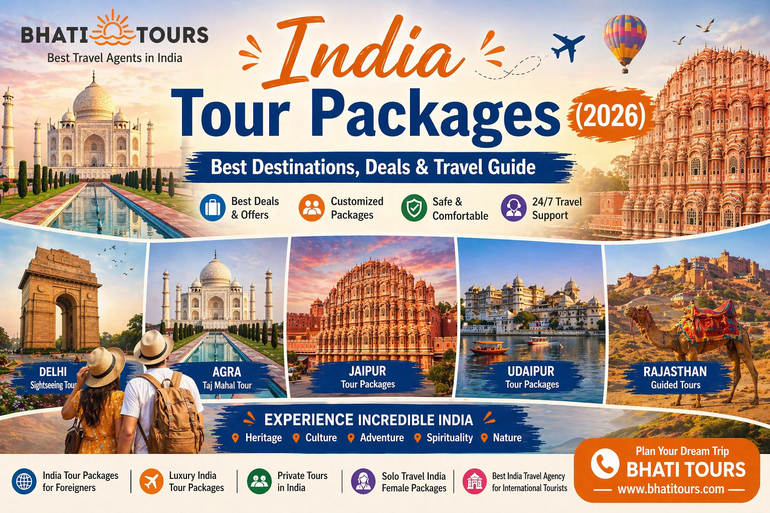 India Tour Packages (2026) |Destinations, Deals, Travel Guide